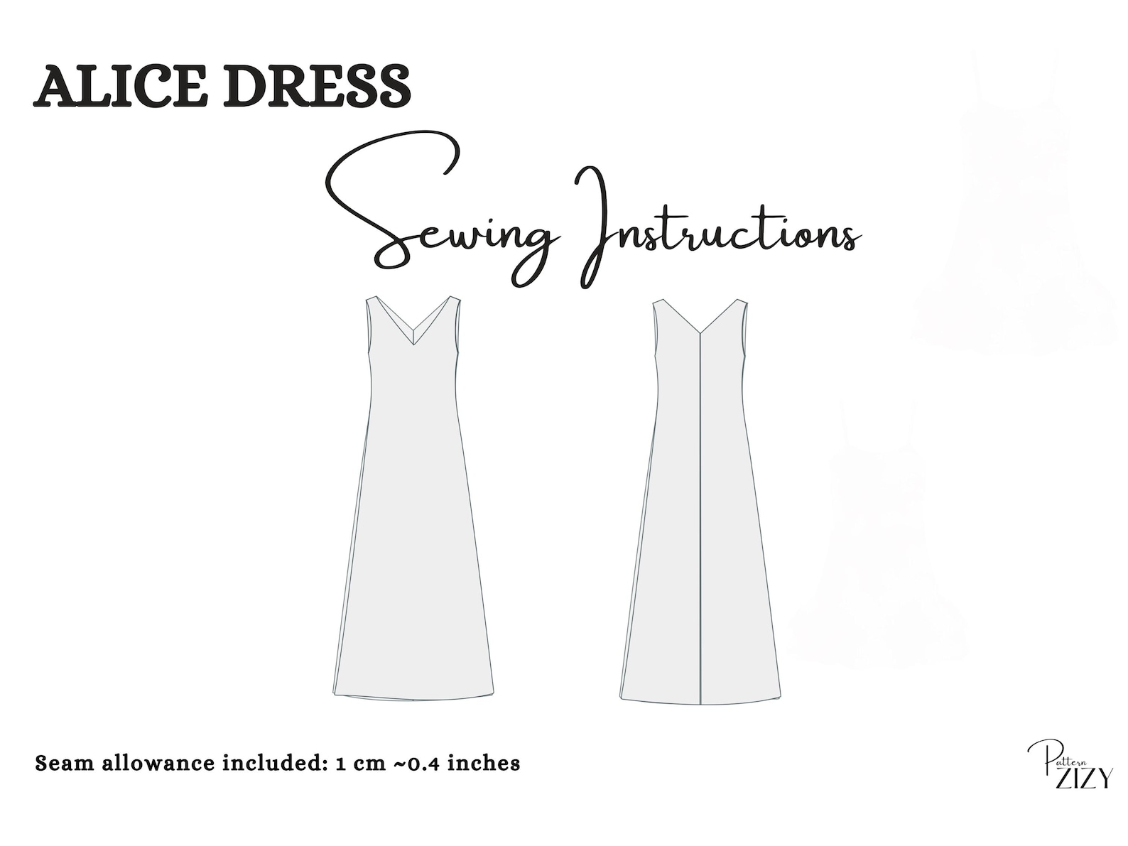 Maxi Dress Sewing Pattern Pdf Beginner Friendly Flowy Dress Pattern ...