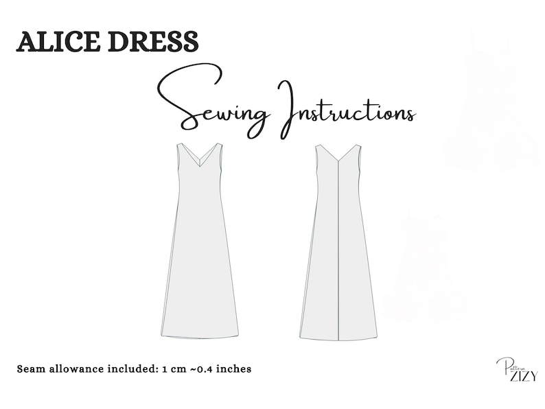 Summer Dress Sewing Pattern Maxi Dress Sewing Satin Dress PDF ...
