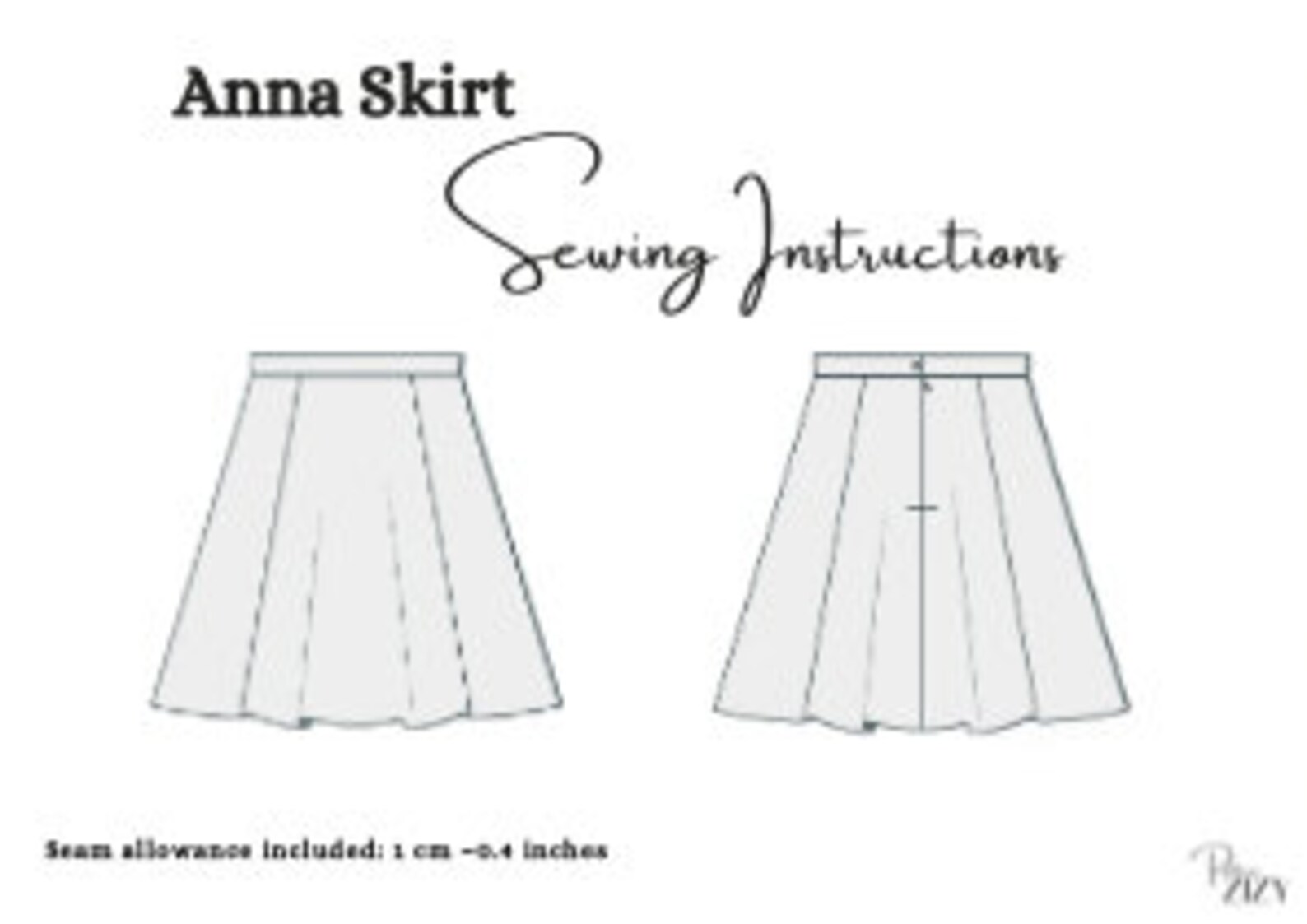 Mini Skirt Sewing Pattern Summer Skirt Easy Pattern Paneled Skirt ...