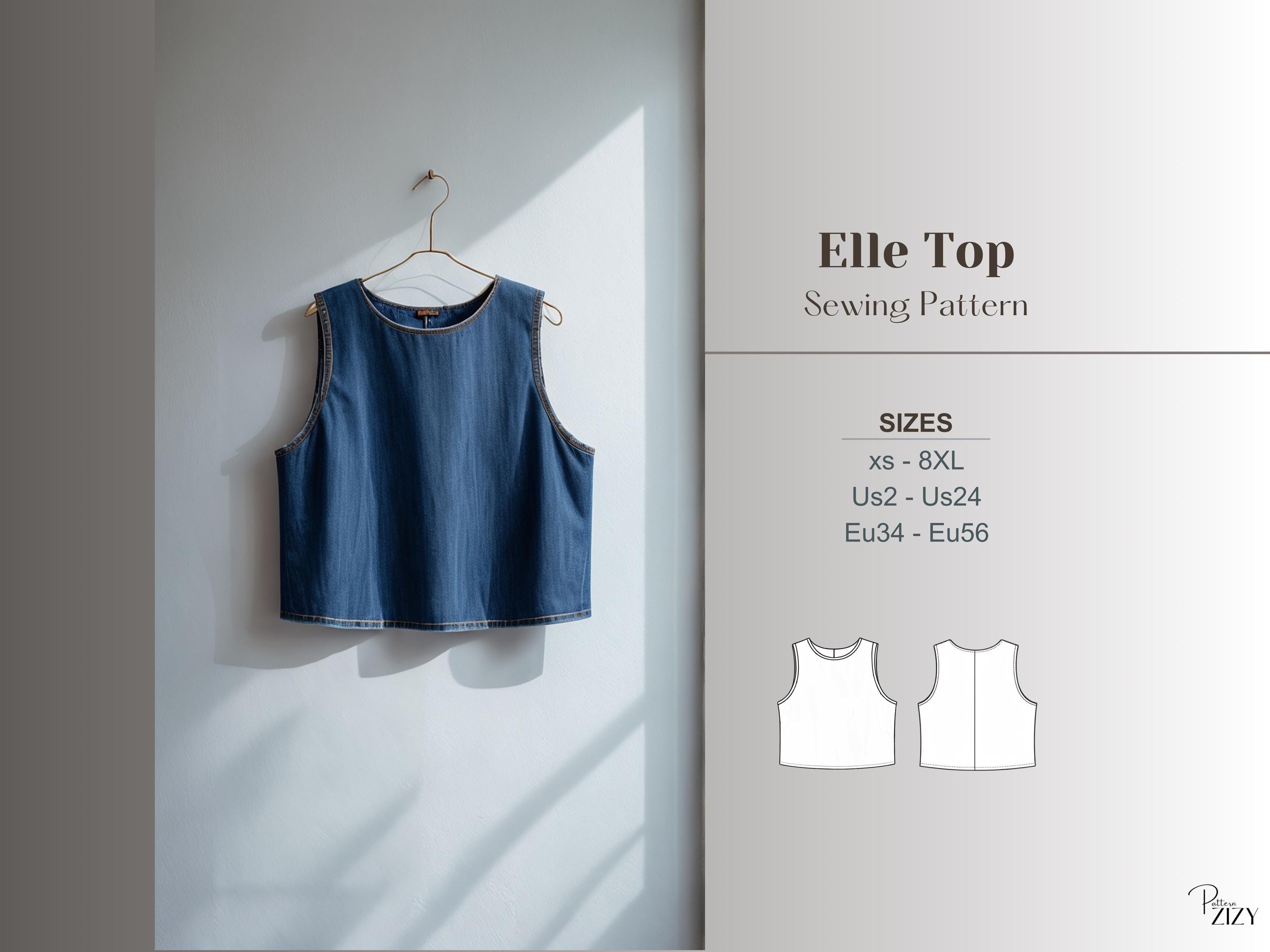 Tank Top Sewing Pattern PDF Easy Crop Top Pattern Beginner Friendly ...