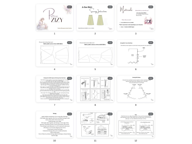 Modest Maxi Skirt Sewing Pattern Flowy Skirt PDF Beginner Friendly A ...