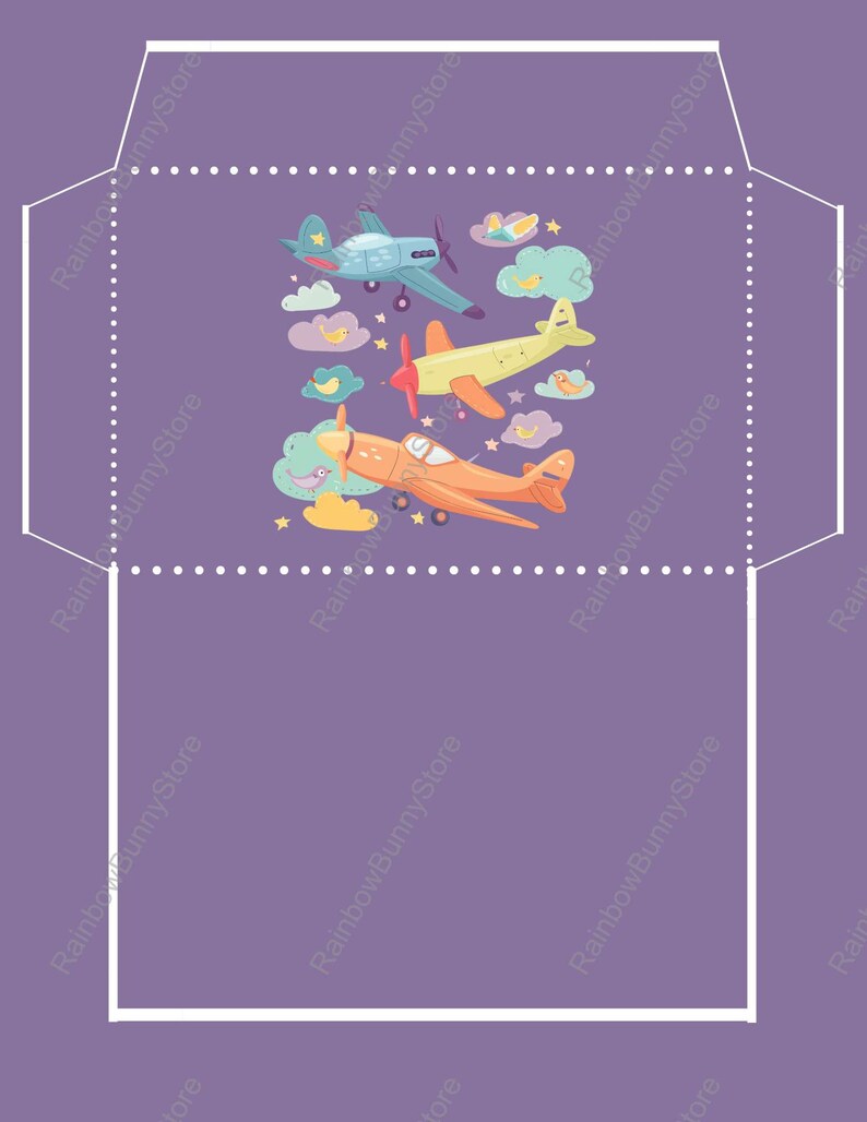 Plane Printable Saving Challenge Plan Cash Tracker Money Box Budget ...