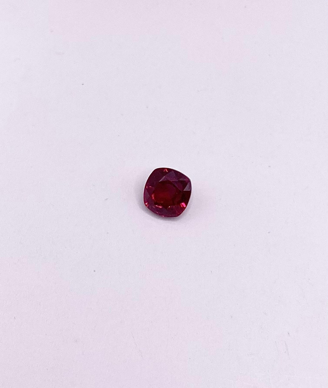 10 Carat Lab Created Red Painite Cushion Cut Gemstone - Etsy