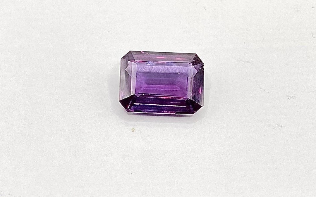 15.9 Carat Lab Created Purple Taaffeite Emerald Cut Gemstone - Etsy