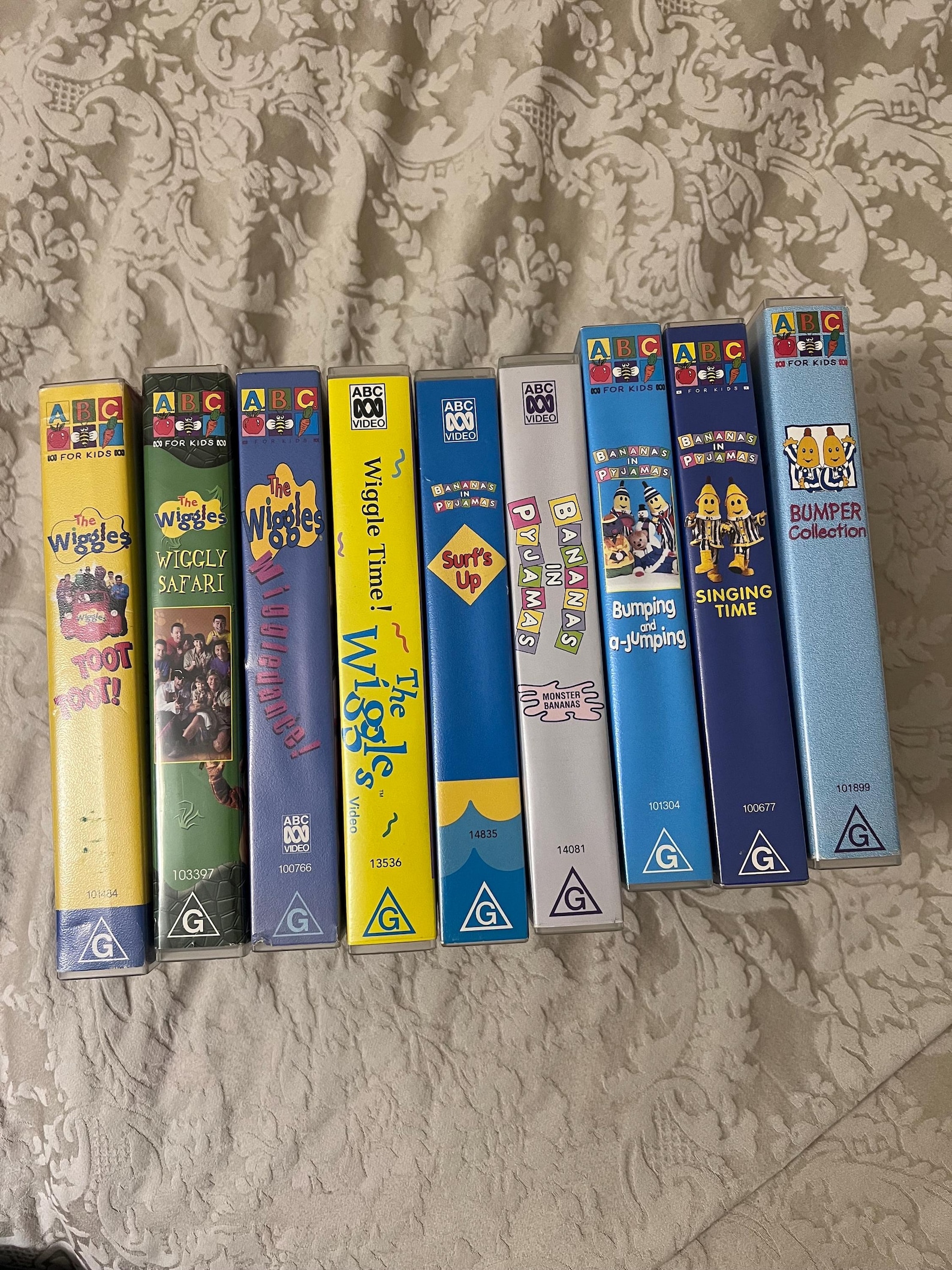 A Collection of Classic VHS Tapes Featuring Beloved Children's Shows ...