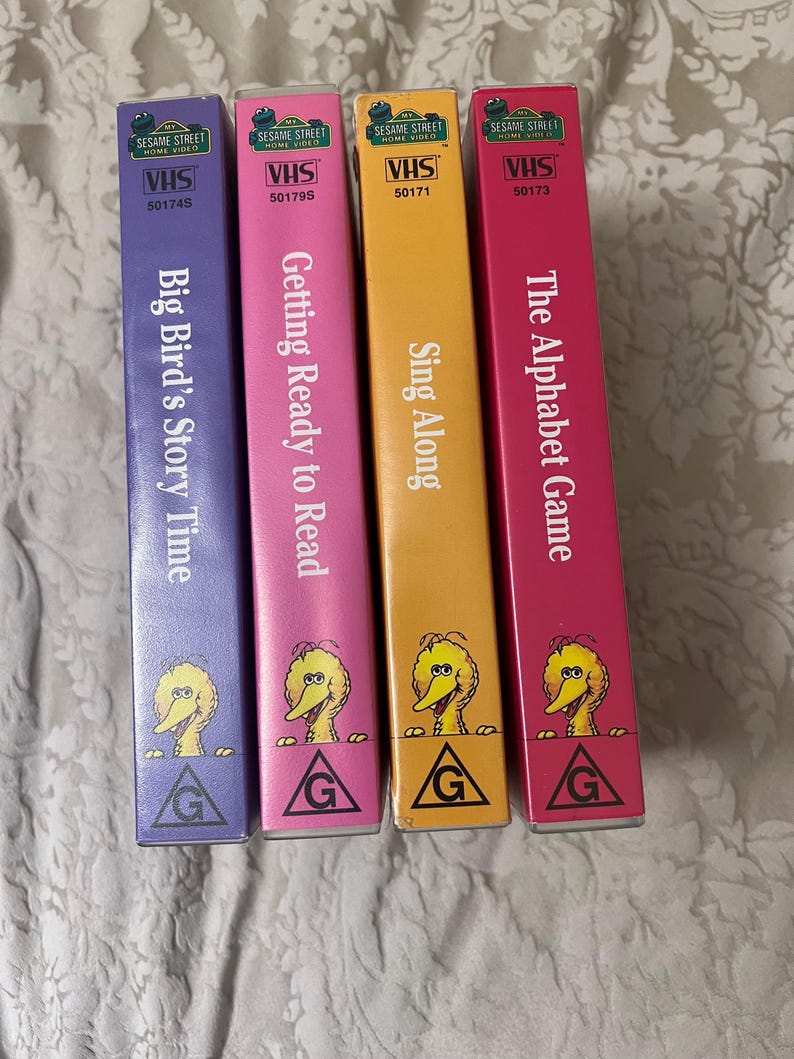 A Collection of Classic VHS Tapes Featuring Beloved Children's Shows ...