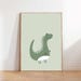 Dippy Dinos Digital Wall Art Set Personalized First Name & Monogram ...