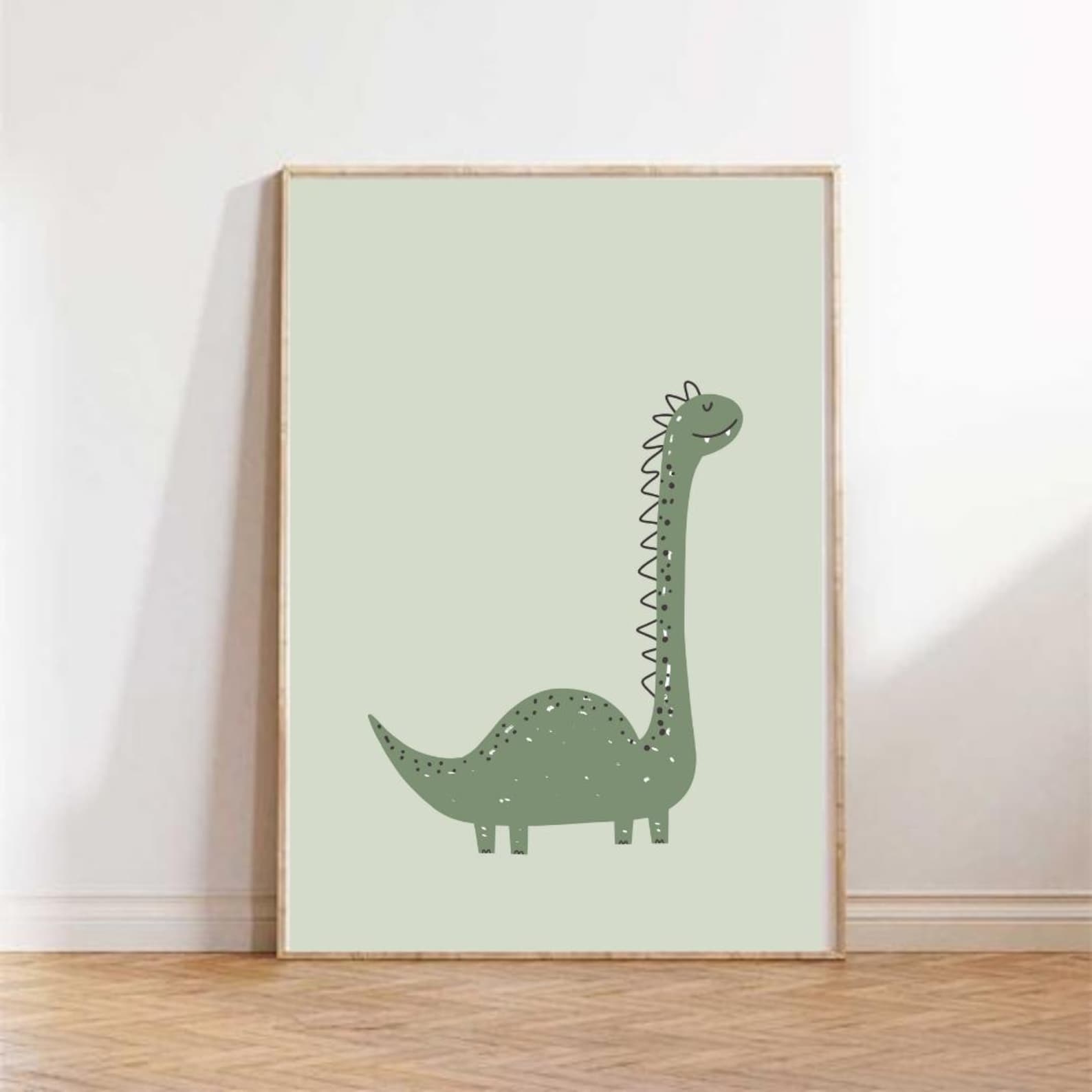 Dippy Dinos Digital Wall Art Set Personalized First Name & Monogram ...