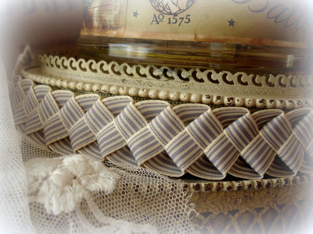 Victorian Style Loop Braided Ribbon Trim 17" X 1" Wide Braided by Hand ...