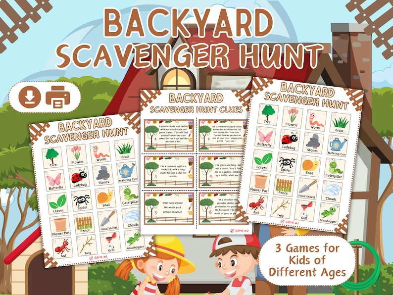 Backyard Scavenger Hunt Printable for Kids | Nature Exploration ...