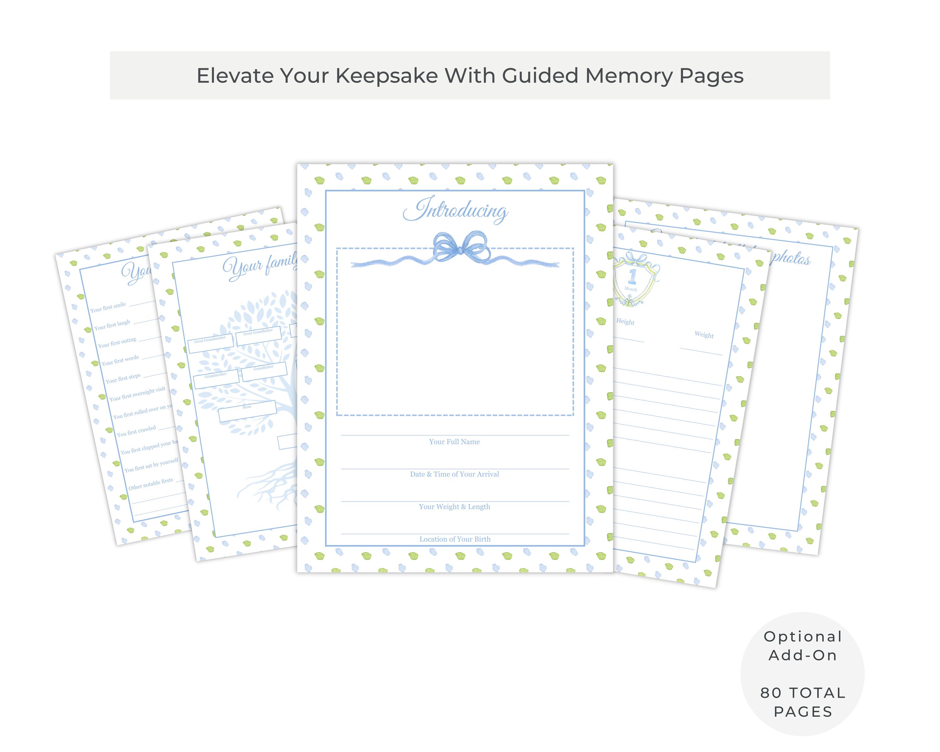 Personalized Baby Memory Book Binder – Keepsake Album for Milestones ...