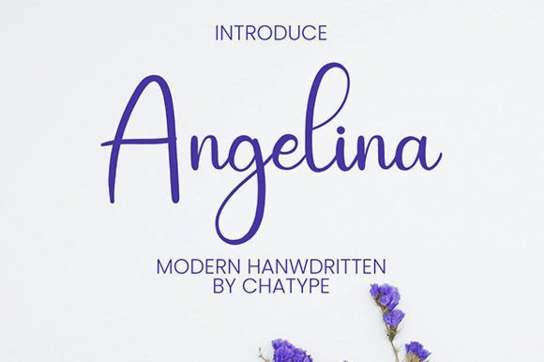 Angelina Font, Calligraphy Font, Crafters Font, Handwritten Font, Bold ...