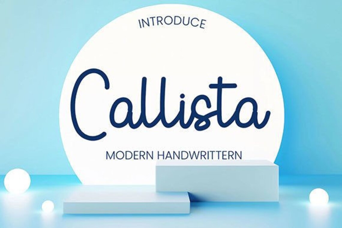 Callista Font, Elegant Font, Calligraphy Font, Modern Font, Commercial Use, Canva Font, Display ...