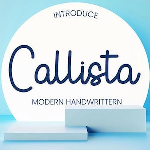 Callista Font, Elegant Font, Calligraphy Font, Modern Font, Commercial Use, Canva Font, Display ...