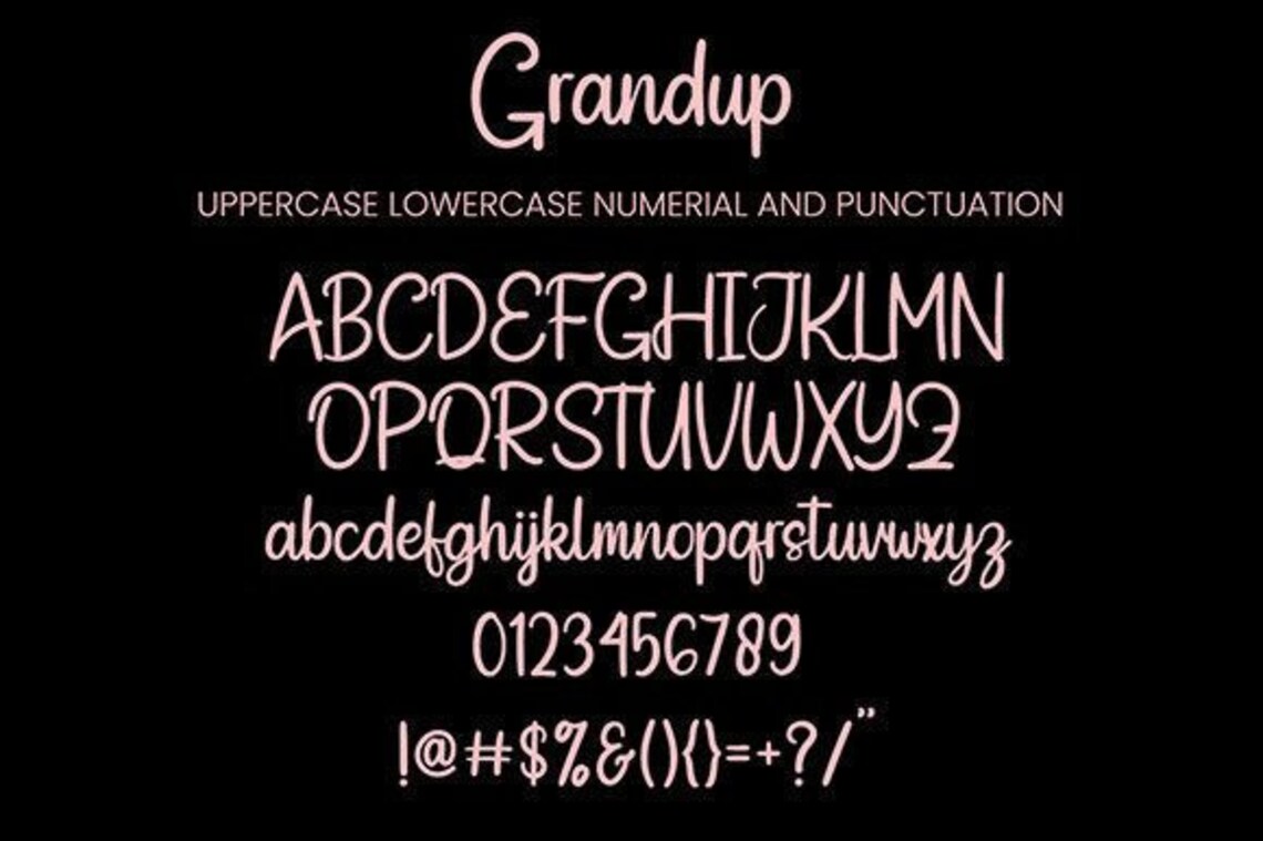 Grandup Font, Elegant Font, Calligraphy Font, Modern Font, Commercial ...