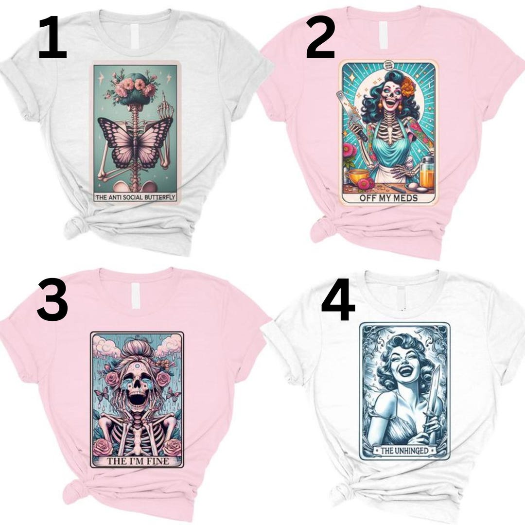 Custom Tarot Card Mental Health T-shirt, Professional Overthinker ...