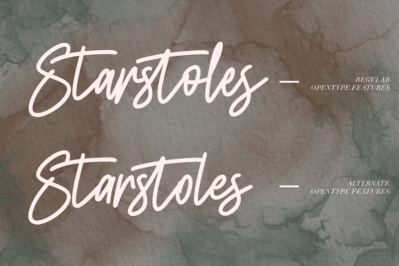 Starstoles Font, Script Font, Beautiful Font, Vintage Font, Retro Font ...