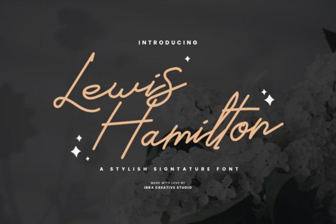 Lewis Hamilton Font, Elegant Font, Stylish Font, Modern Calligraphy ...