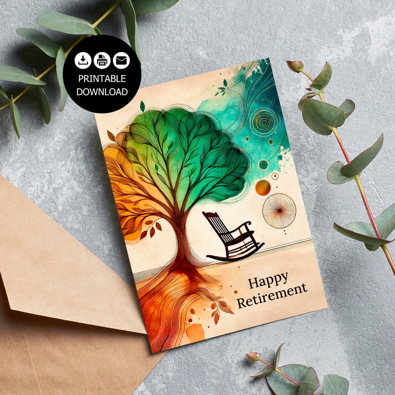 Retirement Card Printable Cards for Retirement Colleague Retirement New ...