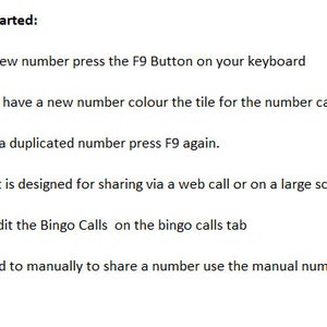 1-90, 1-75 and 1-20 Bingo Number Calling Spreadsheet - Etsy