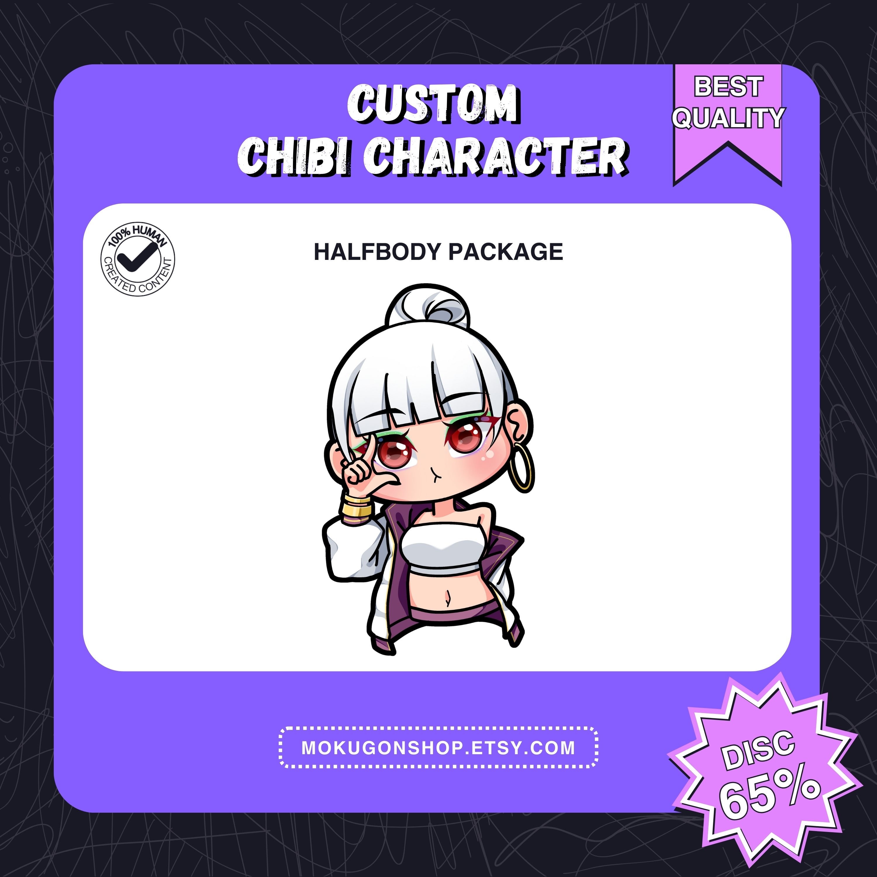 Custom Chibi Anime Chibi Character Chibi Logo Cute Chibi Chibi Emotes ...