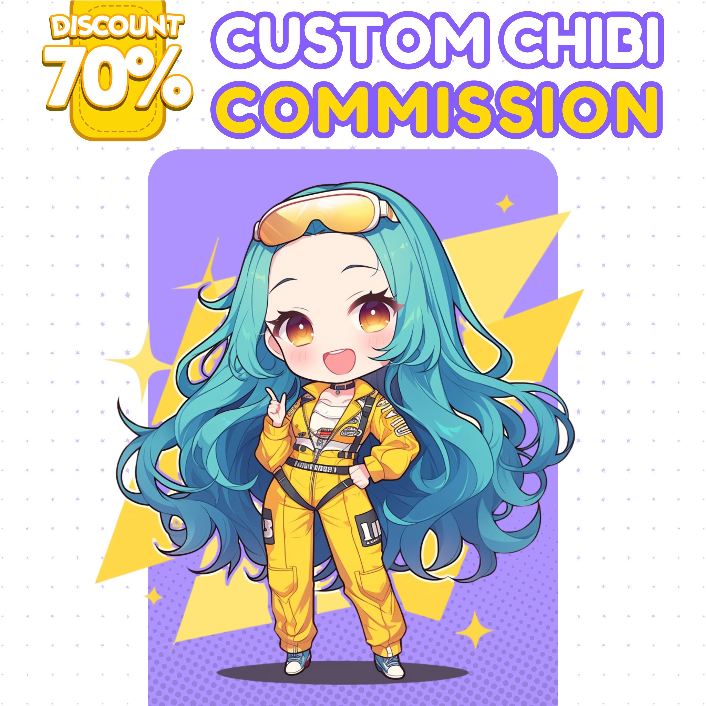 Custom Chibi Anime Chibi Character Chibi Logo Cute Chibi Chibi Emotes ...