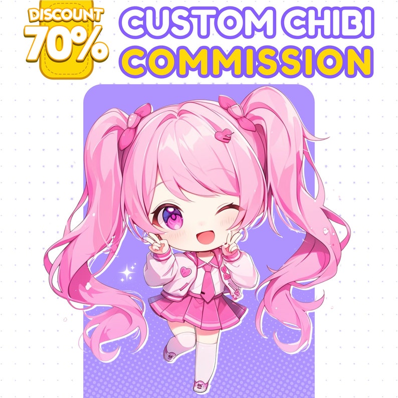 Custom Chibi Anime Chibi Character Chibi Logo Cute Chibi Chibi Emotes ...