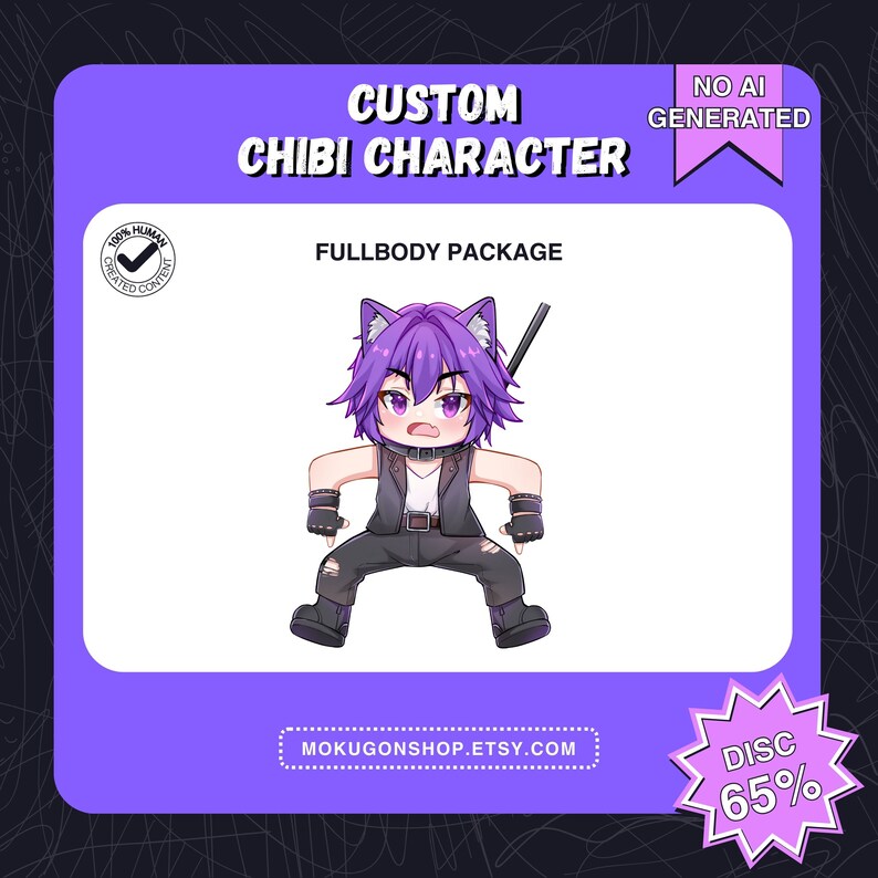 Custom Chibi Anime Chibi Character Chibi Logo Cute Chibi Chibi Emotes ...