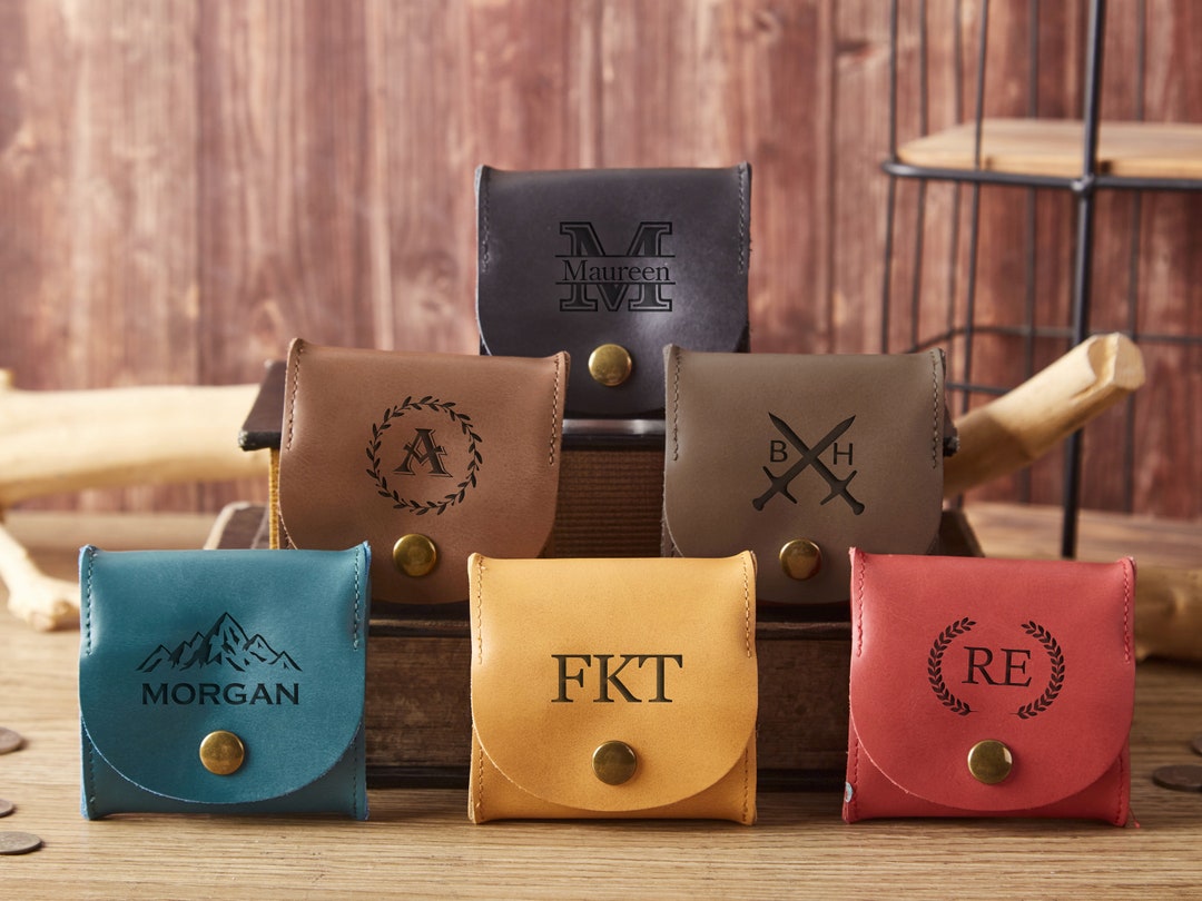 Personalized Coin Purse Engraved Folding Pouch Earphone Case Coin ...
