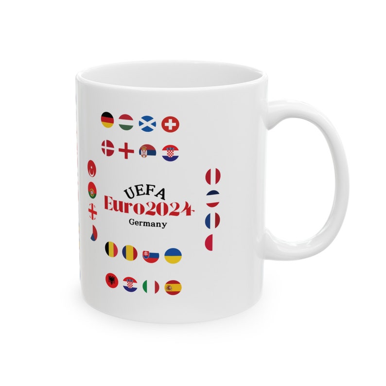 Euro 2024 Mug, Euro 2024 Team Flags, Euro Football Tournament Mug, UEFA ...