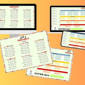 Euro 2024 Chart Fixtures and Times, UEFA Euro 2024 Wallchart, Germany ...