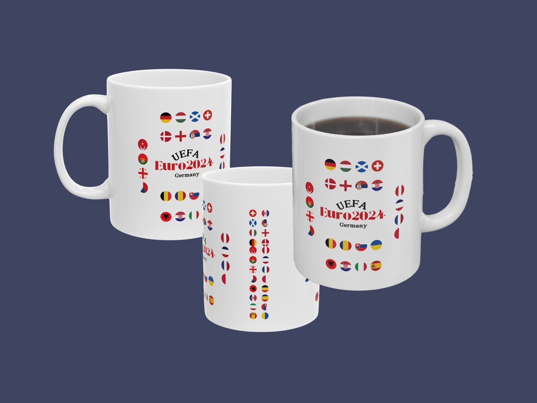 Buy Euro 2024 Mug, Euro 2024 Team Flags, Euro Football Tournament Mug ...