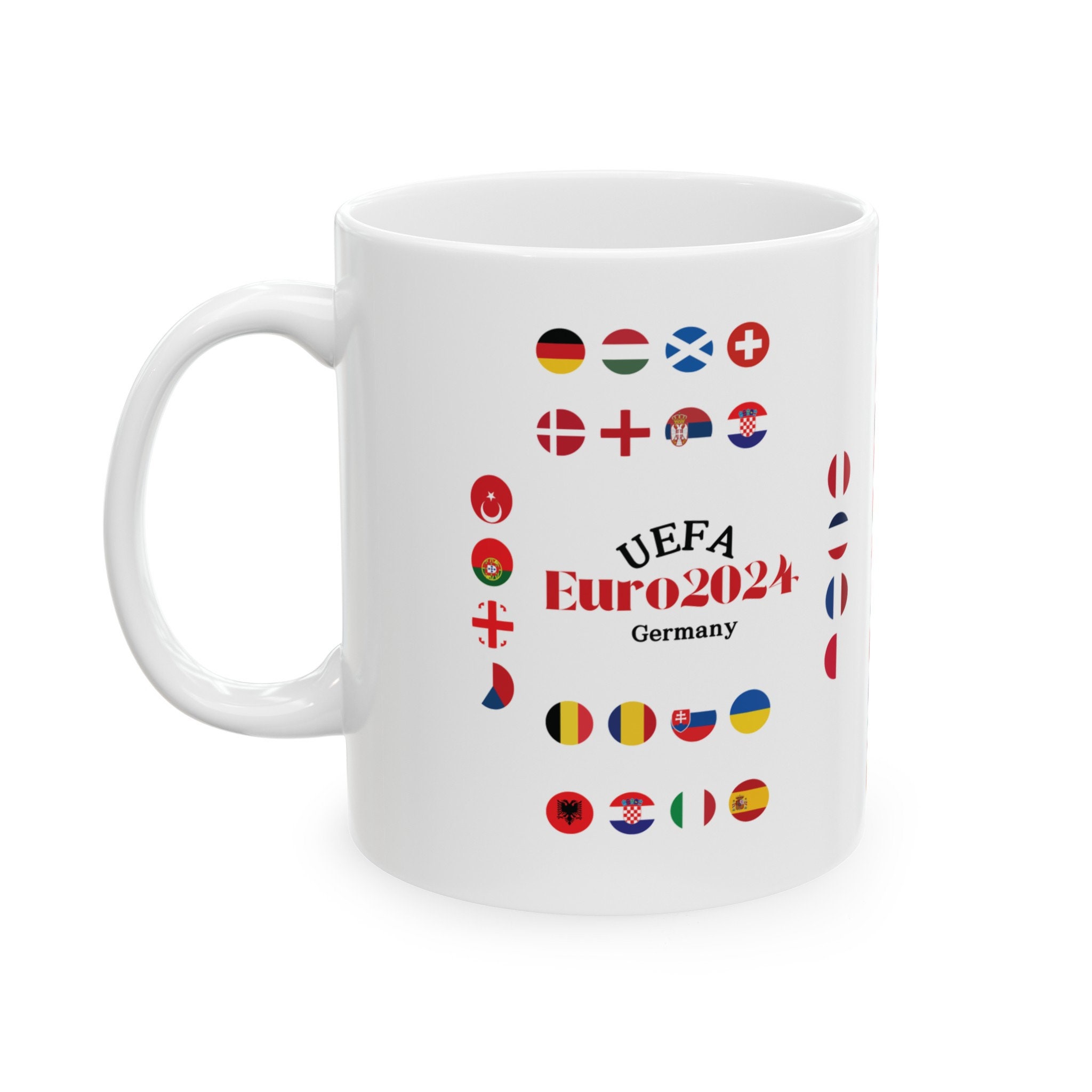 Euro 2024 Mug, Euro 2024 Team Flags, Euro Football Tournament Mug, UEFA ...