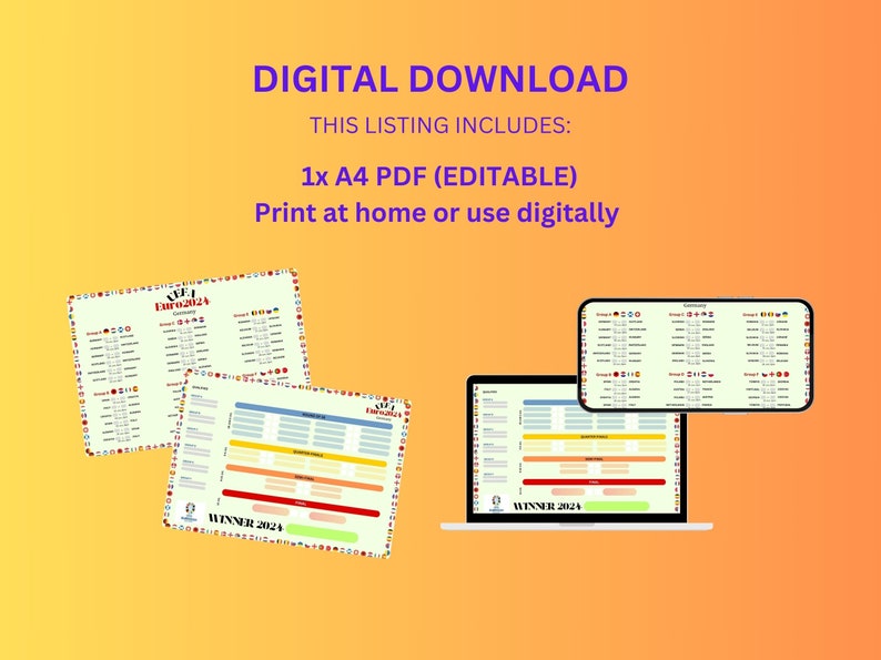 Euro 2024 Chart Fixtures and Times, UEFA Euro 2024 Wallchart, Germany ...