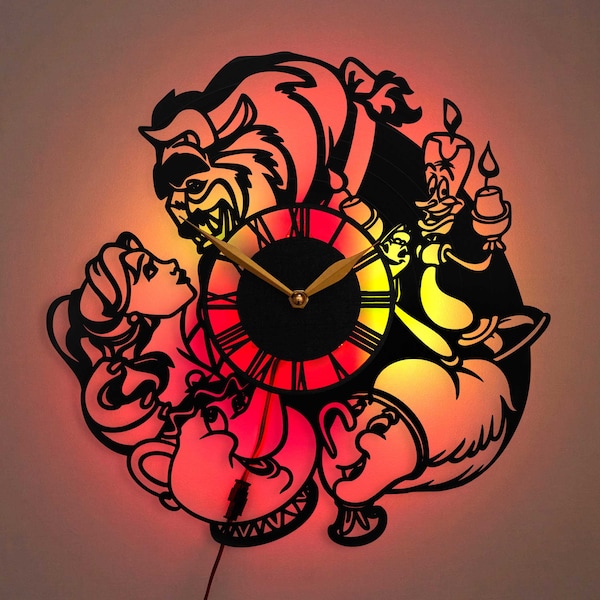 Beauty and the Beast Clock - Etsy