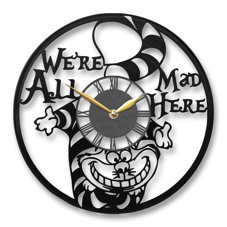 Cheshire Cat Clock, Alice in Wonderland Clock - Etsy