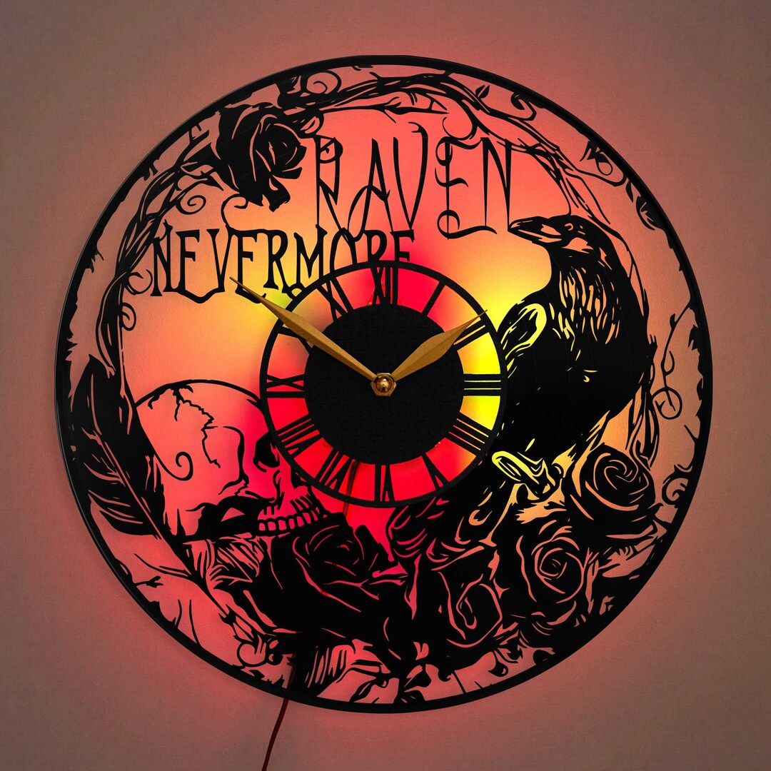 Edgar Allan Poe Clock - Etsy