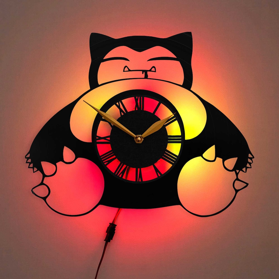 Pokemon Clock, Pokemon Wall Clock, Pokemon LED - Etsy