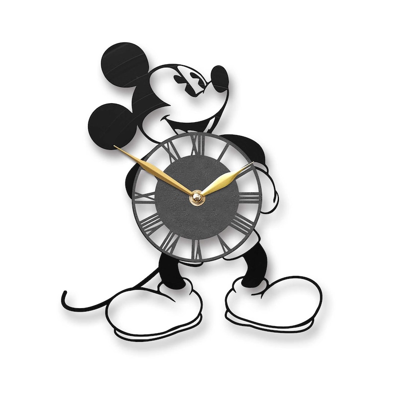 Mickey Mouse Clock, Mickey Mouse Gift, Mickey Mouse Decor - Etsy