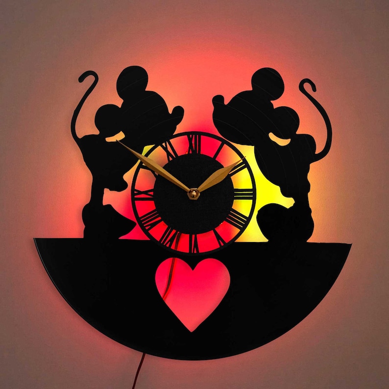 American Cartoon Character Wall Clock Decor - Etsy