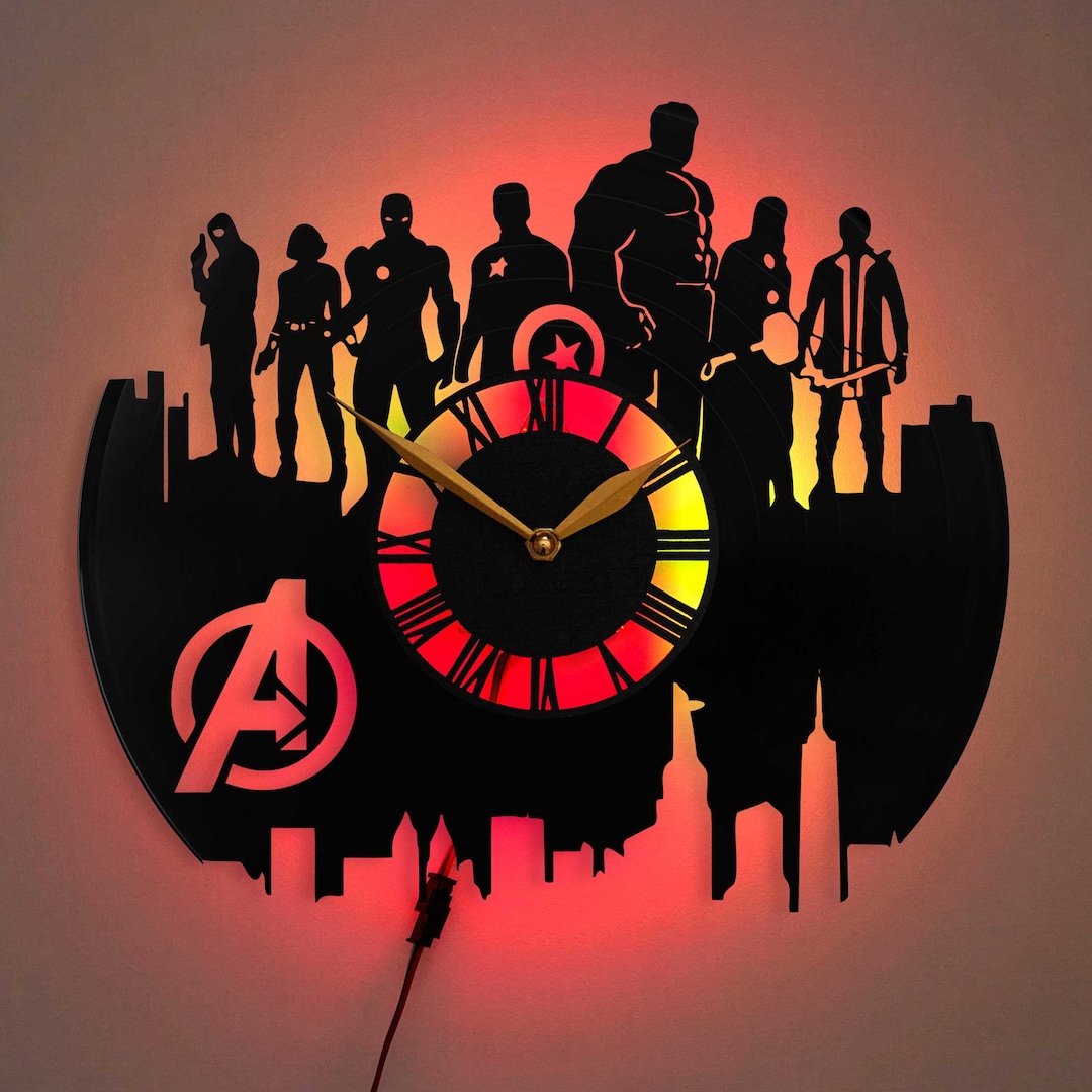 Marvel Clock for Man, Marvels Gifts for Men, Avengers Clock, Avengers ...