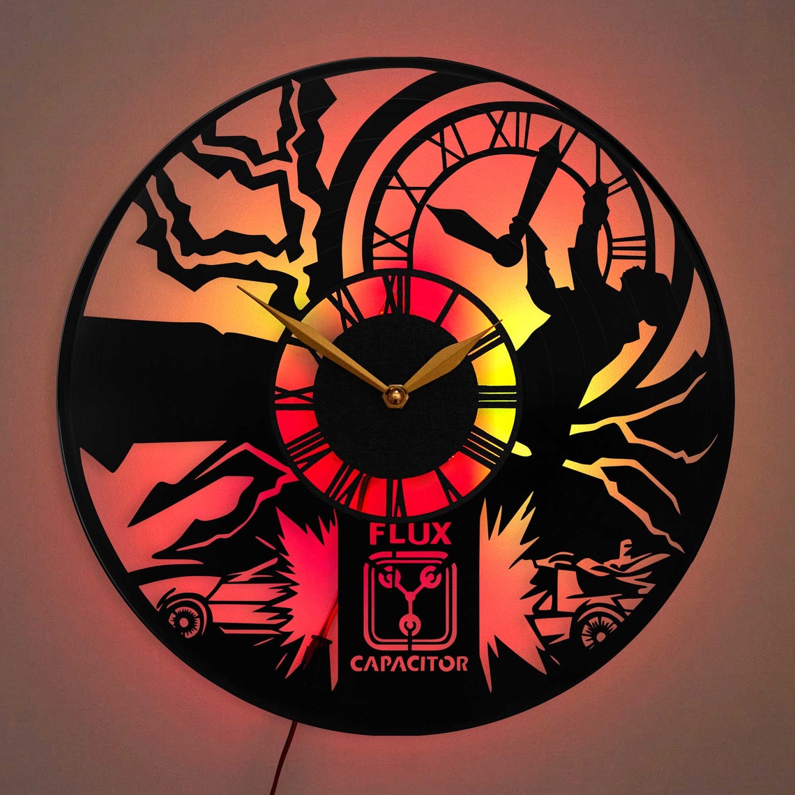 Back to the Future Clock, Back to the Future Gift - Etsy