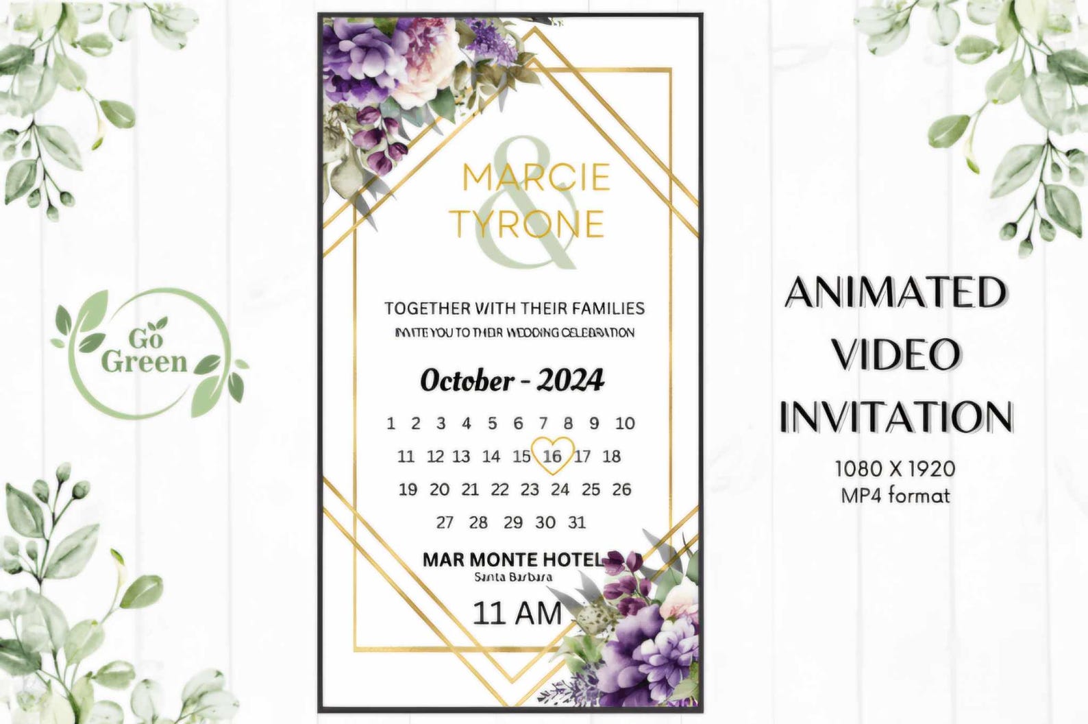 Animated Video Invitation Template - Etsy