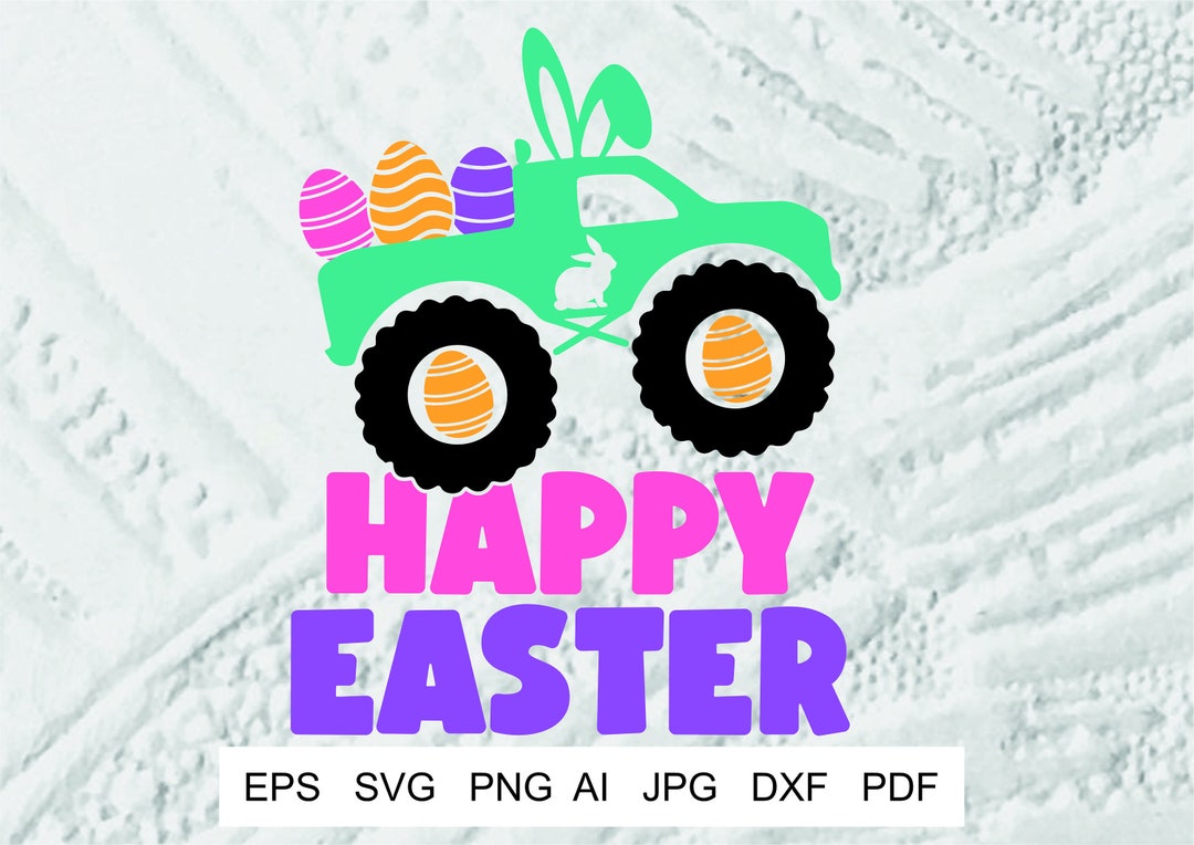 Happy Easter Truck SVG, Digital Download, Svg, Jpeg, Png, Dxf, Eps ...
