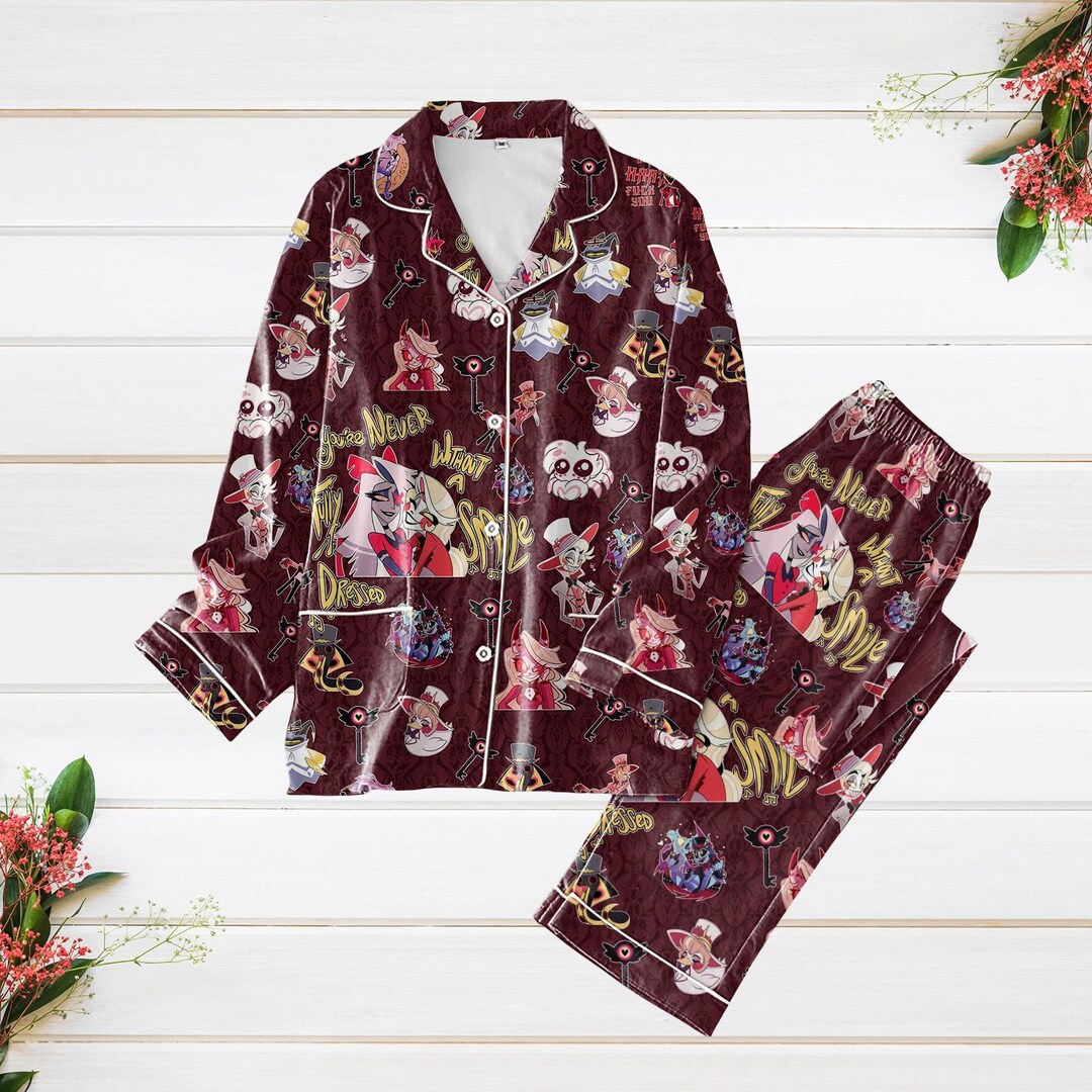 Hazbin Hotel Pajamas Set, Lucifer Women Pajamas, Alastor Holiday ...