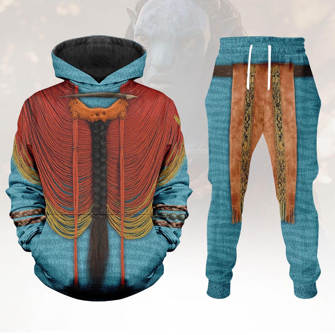 Mo'at Costume Hoodie, Avatar Cosplay Joggers, the Way of Water, Animal ...