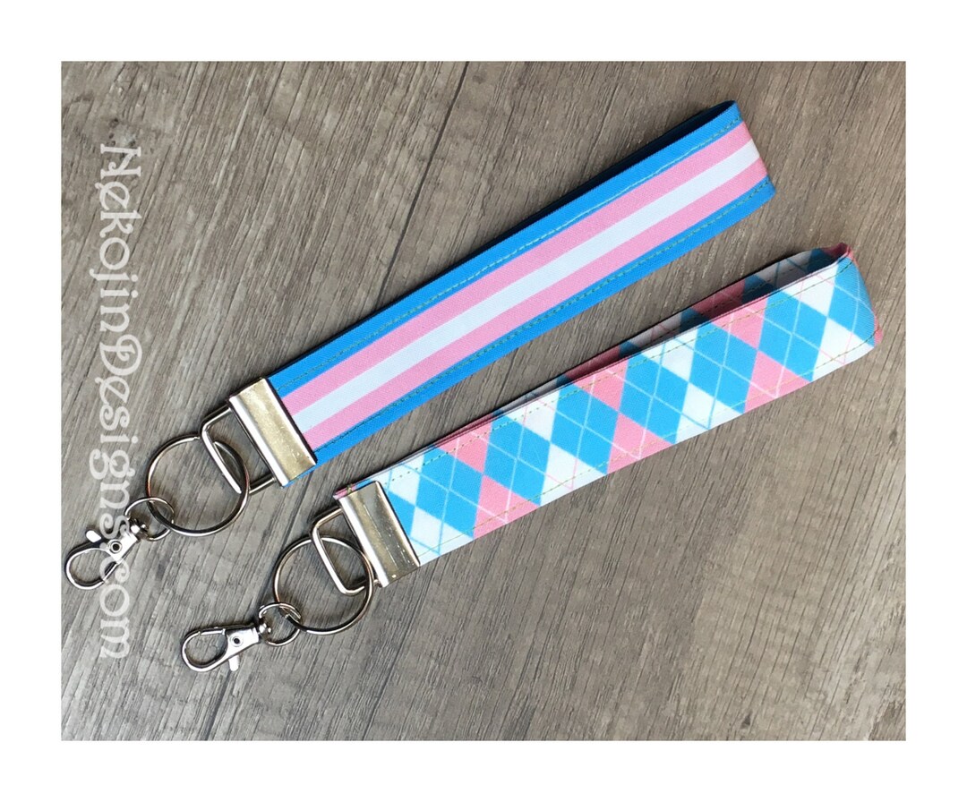 Pride Keychain, Trans Pride, Wristlet Keychain, Trans Accessory, Wrist ...