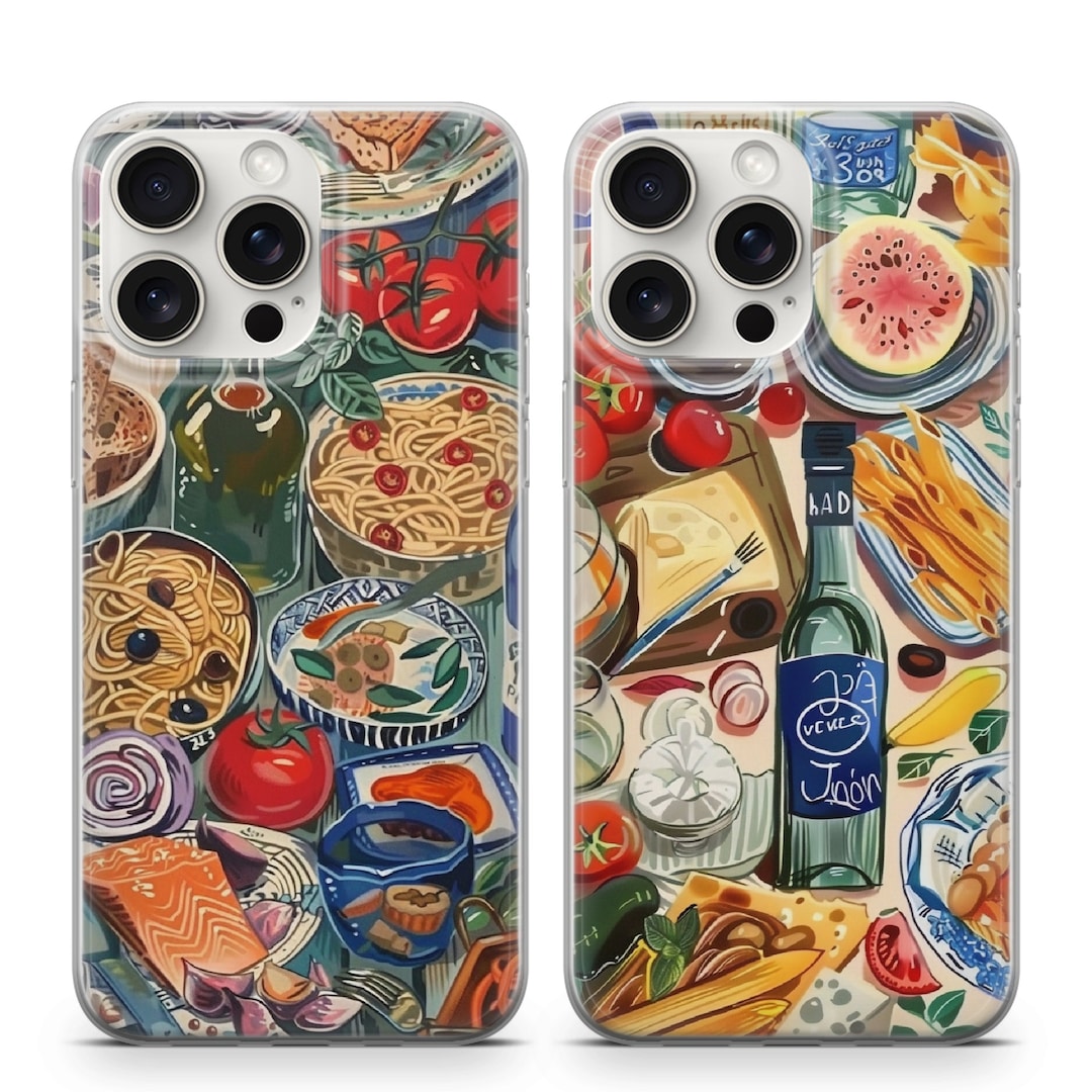 Tasty Italian Food Phone Case Collage of Food for iPhone 15 Pro Max, 14 ...