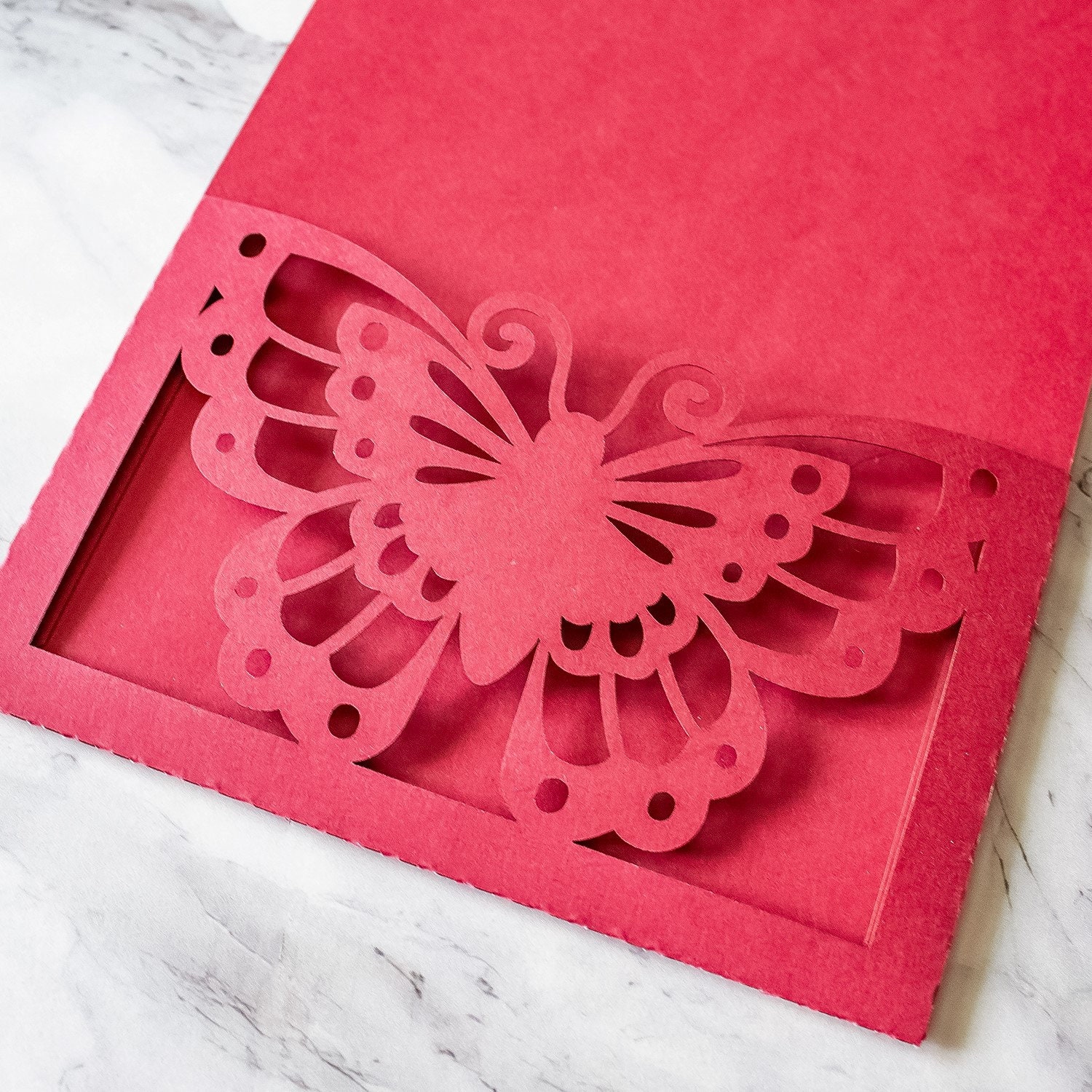Butterfly Invitation Template SVG, Birthday Wedding Pocket Invite Card ...
