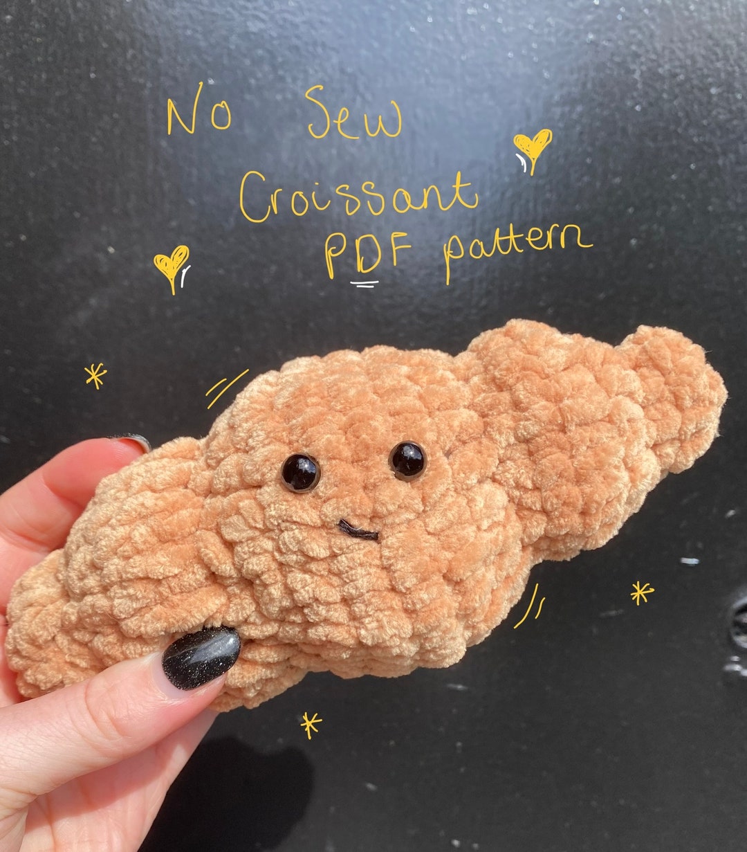 Crochet Croissant Pastry Pattern EASY - Etsy